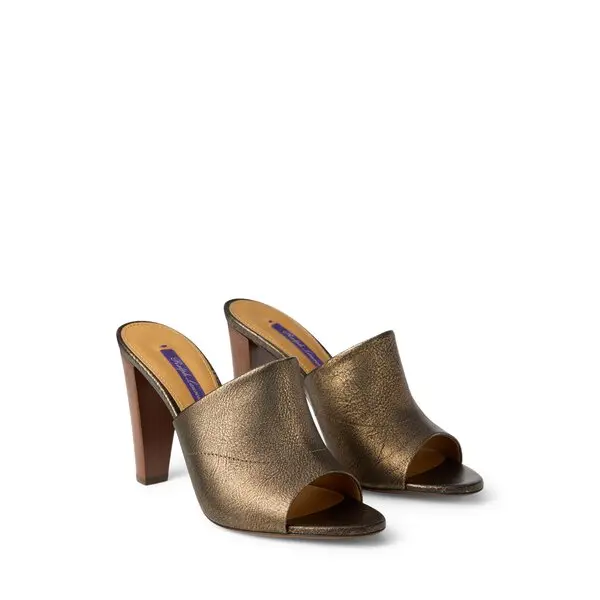 Ralph Lauren Adela 95 Mm Calfskin Mule