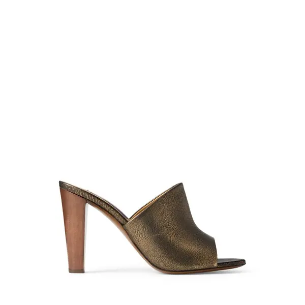Ralph Lauren Adela 95 Mm Calfskin Mule