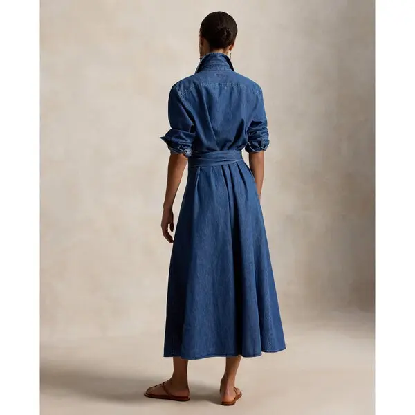 Ralph Lauren Chambray Tie-waist Shirtdress