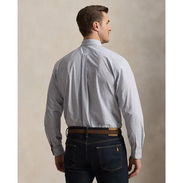 Ralph Lauren Checked Stretch Poplin Shirt - White Blue Multi
