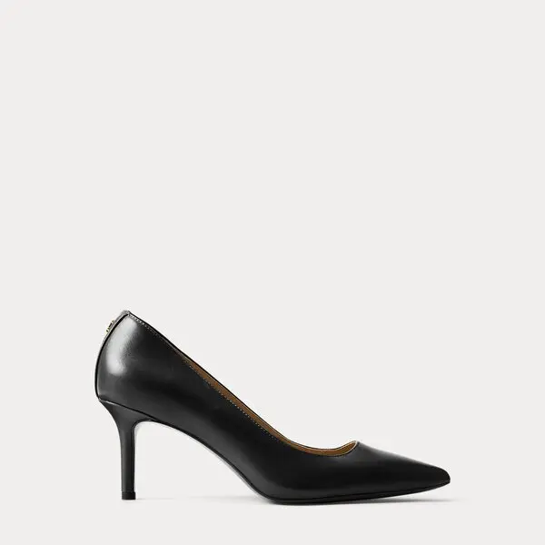 Ralph Lauren Lanette Leather Pump - Black