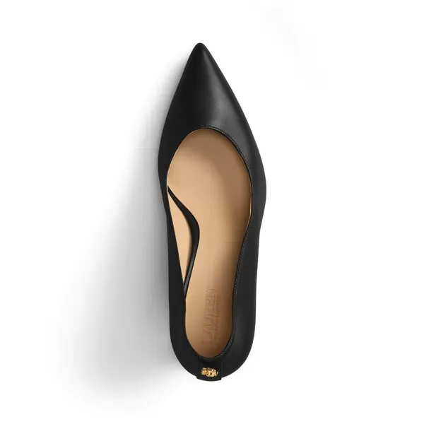 Ralph Lauren Lanette Leather Pump - Black