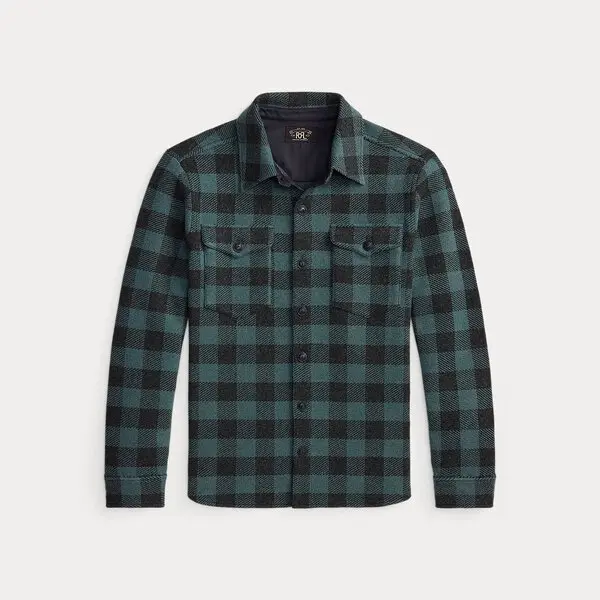 Ralph Lauren Plaid Wool-cashmere Workshirt Sweater