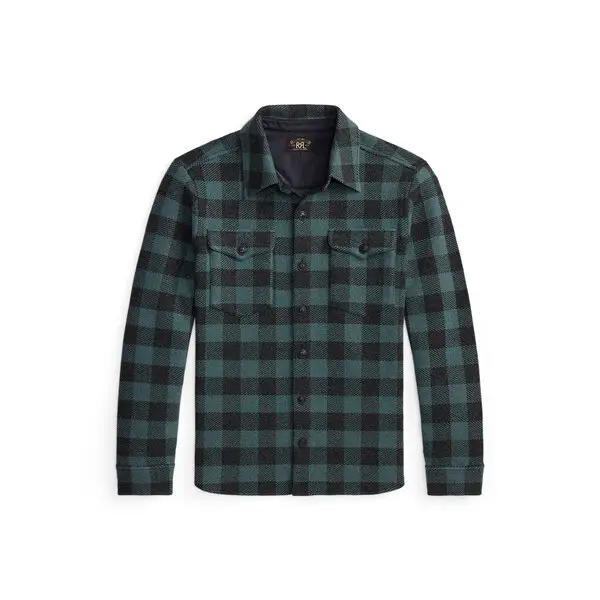 Ralph Lauren Plaid Wool-cashmere Workshirt Sweater