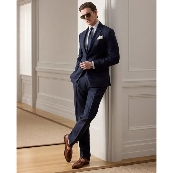 Ralph Lauren Kent Hand-tailored Plaid Suit Jacket