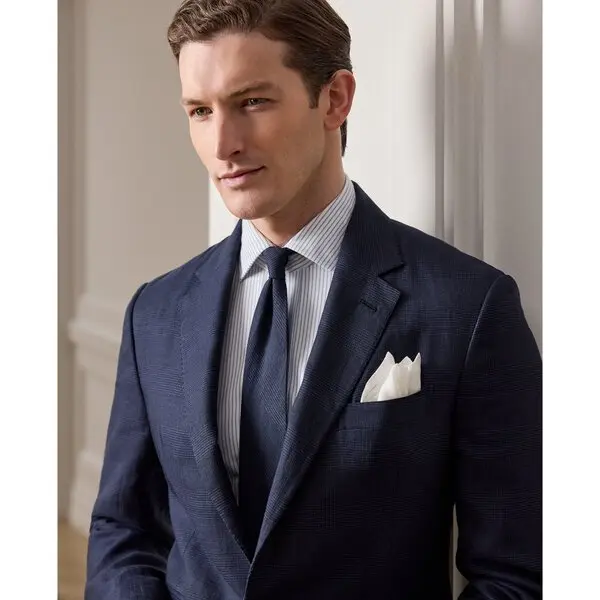 Ralph Lauren Kent Hand-tailored Plaid Suit Jacket