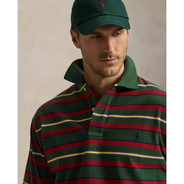Ralph Lauren Striped Mesh Polo Shirt - Vintage Pine Multi