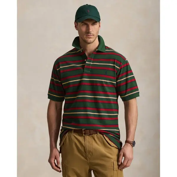 Ralph Lauren Striped Mesh Polo Shirt - Vintage Pine Multi