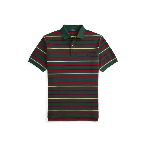 Ralph Lauren Striped Mesh Polo Shirt - Vintage Pine Multi
