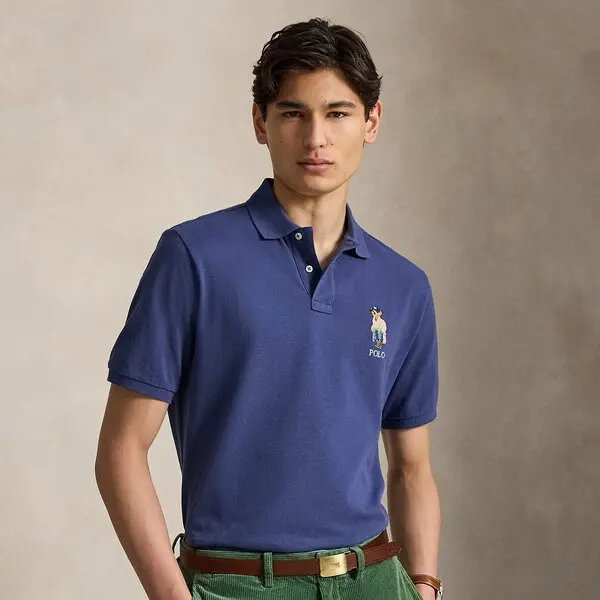 Ralph Lauren Classic Fit Polo Bear Mesh Polo Shirt - Light Navy