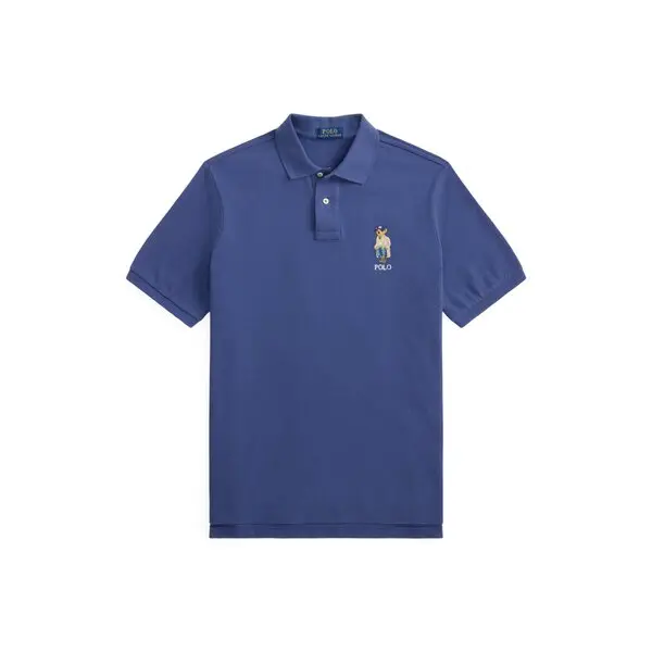 Ralph Lauren Classic Fit Polo Bear Mesh Polo Shirt - Light Navy