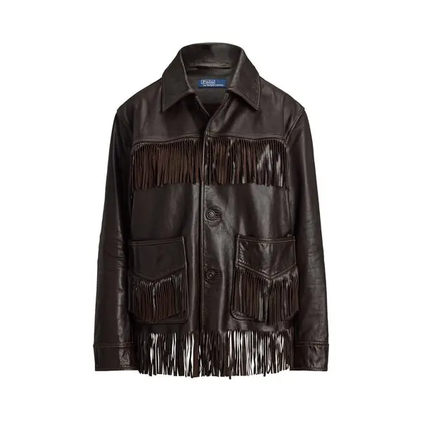 Ralph Lauren Fringe-trim Leather Jacket