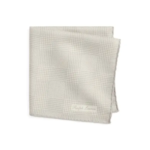 Ralph Lauren Plaid Cashmere-silk Pocket Square