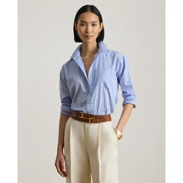 Ralph Lauren Striped Cotton Broadcloth Shirt