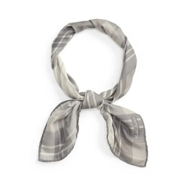 Ralph Lauren Plaid-print Cashmere-silk Neckerchief