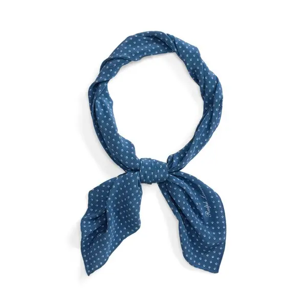 Ralph Lauren Neat-print Silk Neckerchief