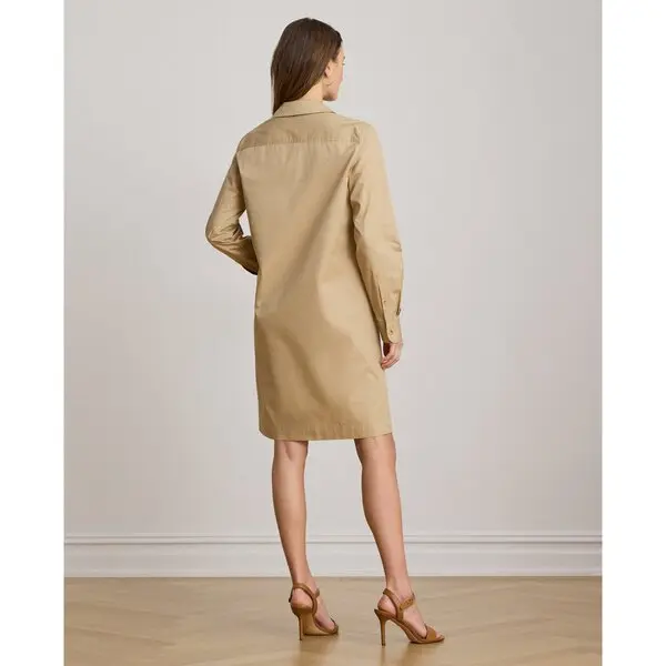 Ralph Lauren Lace-up Cotton Twill Shirtdress