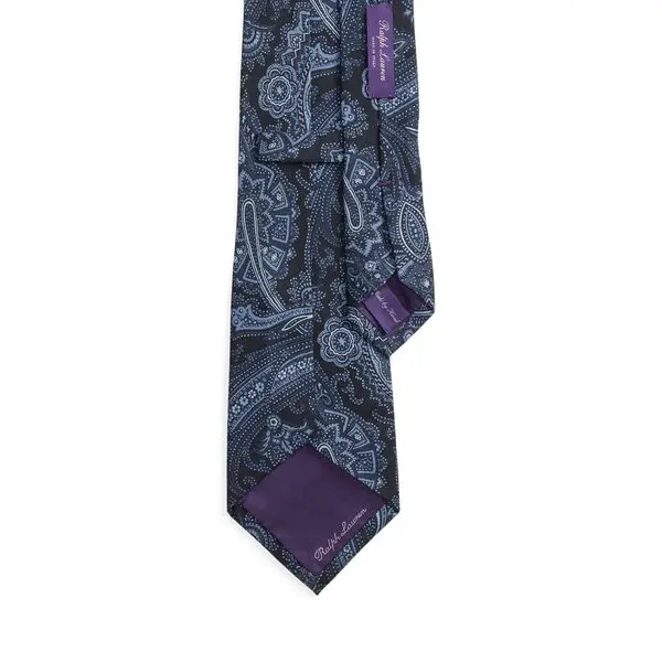 Ralph Lauren Paisley Silk Twill Neck Tie - Navy