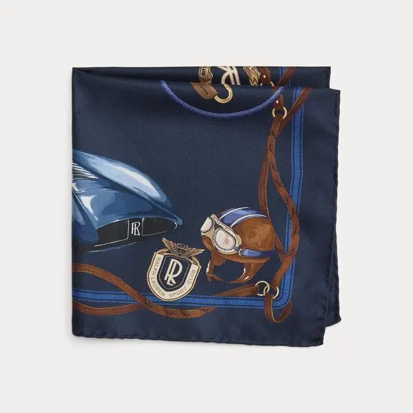 Ralph Lauren Automobile-print Silk Pocket Square - Multi