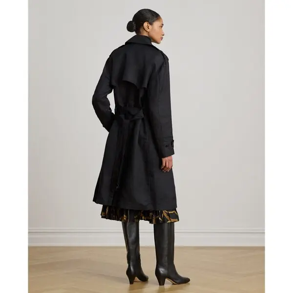 Ralph Lauren Double-breasted Linen-blend Trench Coat