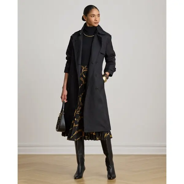 Ralph Lauren Double-breasted Linen-blend Trench Coat
