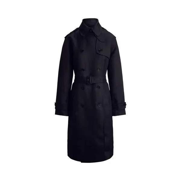 Ralph Lauren Double-breasted Linen-blend Trench Coat