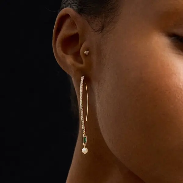 Ralph Lauren Gold-plated Pavé Faux-pearl Drop Earrings - Gold/erinite