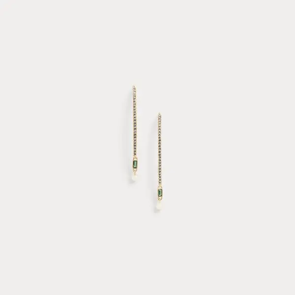 Ralph Lauren Gold-plated Pavé Faux-pearl Drop Earrings - Gold/erinite