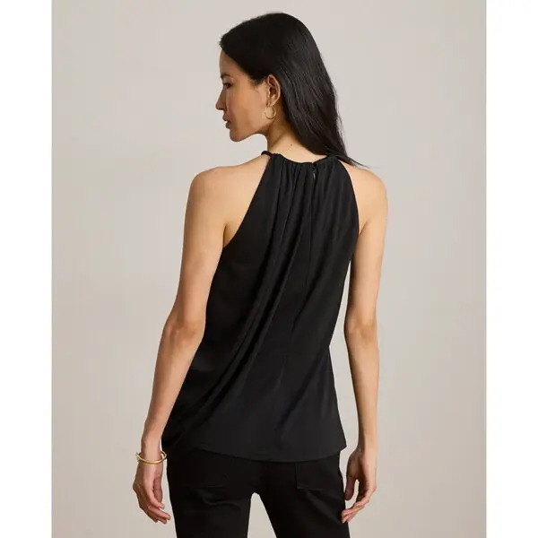 Ralph Lauren Pleated Stretch Jersey Halter Top