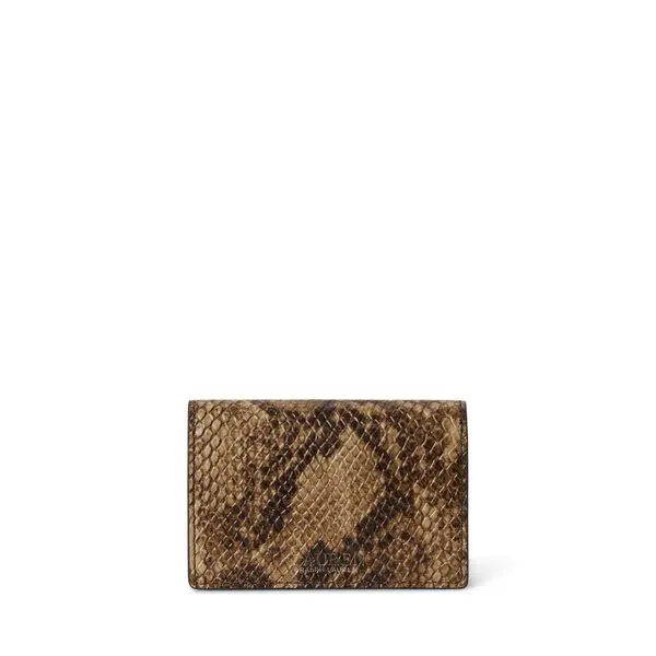 Ralph Lauren Python-embossed Small Tasha Card Case