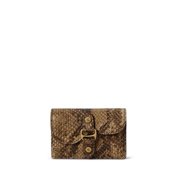 Ralph Lauren Python-embossed Small Tasha Card Case