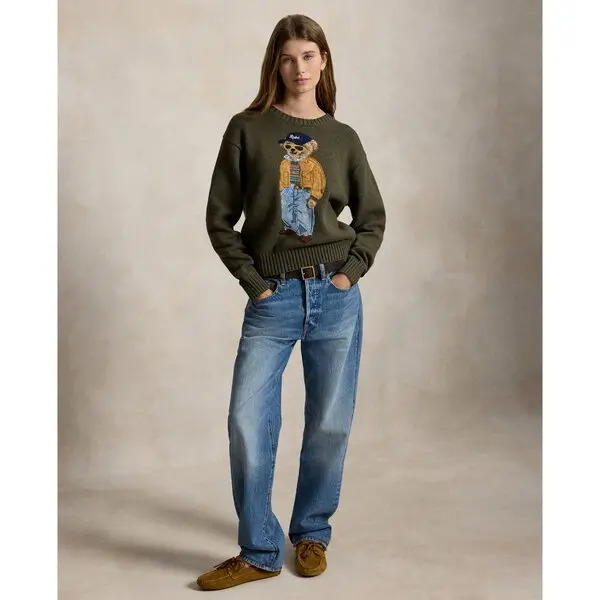 Ralph Lauren Polo Bear Cotton Crewneck Sweater