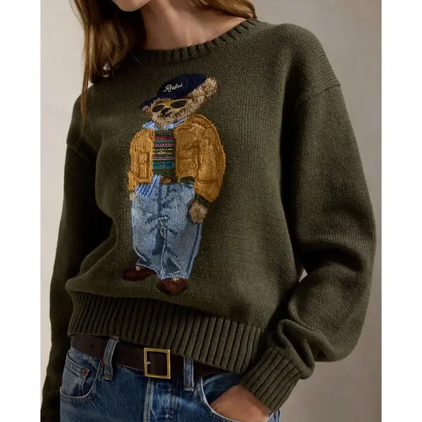 Ralph Lauren Polo Bear Cotton Crewneck Sweater