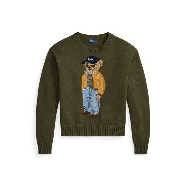 Ralph Lauren Polo Bear Cotton Crewneck Sweater