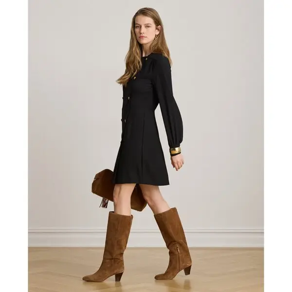 Ralph Lauren Double-breasted Georgette Dress