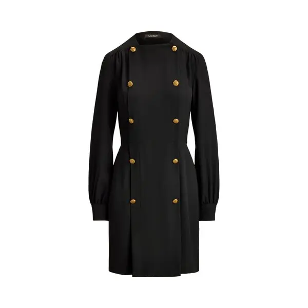 Ralph Lauren Double-breasted Georgette Dress