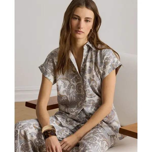 Ralph Lauren Relaxed Fit Paisley Short-sleeve Shirt