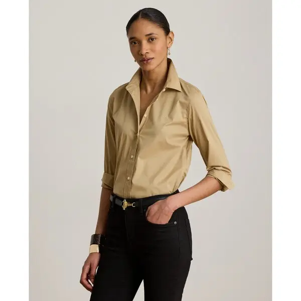 Ralph Lauren Classic Fit Stretch-cotton Blend Shirt