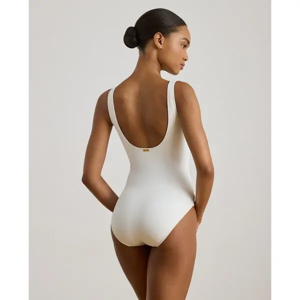Ralph Lauren Shirred Ring-front One-piece