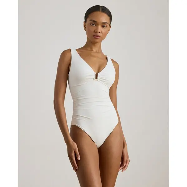 Ralph Lauren Shirred Ring-front One-piece