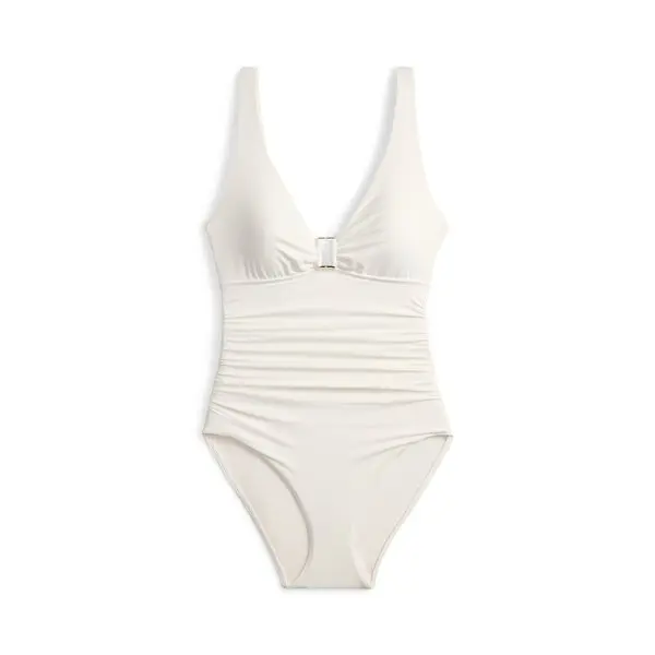 Ralph Lauren Shirred Ring-front One-piece