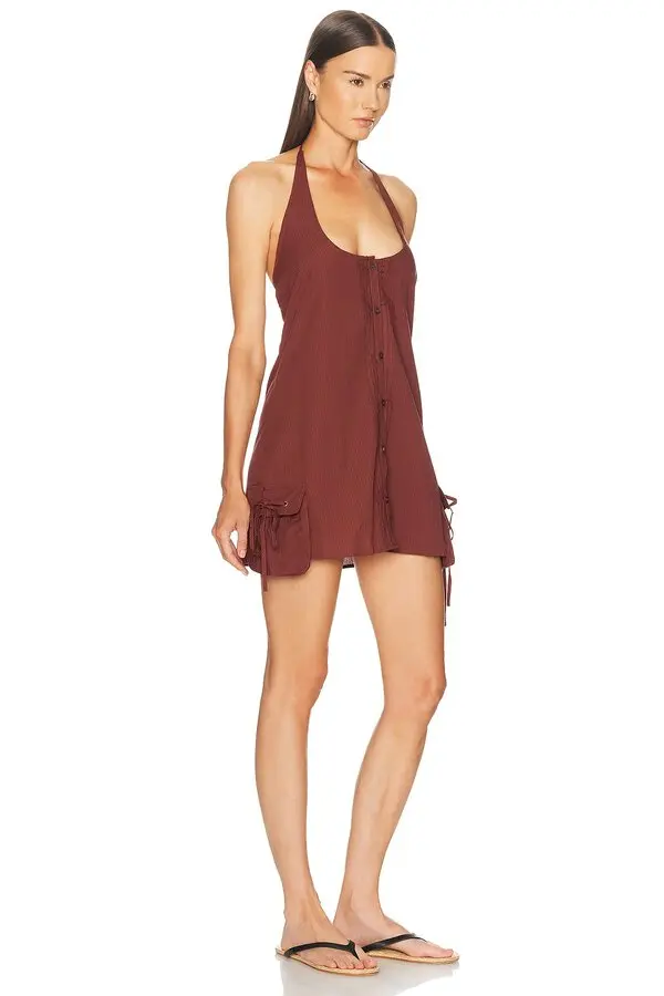 DEIJI STUDIOS Pocket Halter Dress