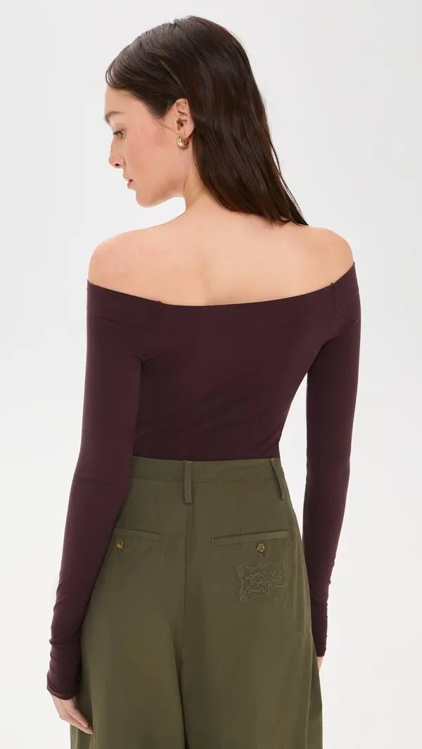 Commando Ballet Off Shoulder Bodysuit With Thumbholes
