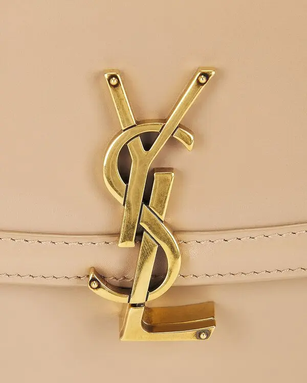 Saint Laurent Mini Solferino Top Handle Bag - Clear Beige
