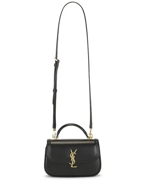 Saint Laurent Mini Solferino Top Handle Bag - Nero