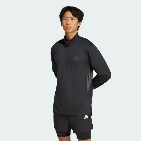 Adidas Tech Essentials Workout 1/4 Zip Sweatshirt - Black