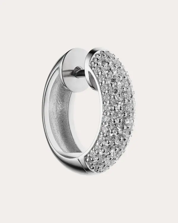 GUZEMA Diamond Bold Hug Hoop Earrings