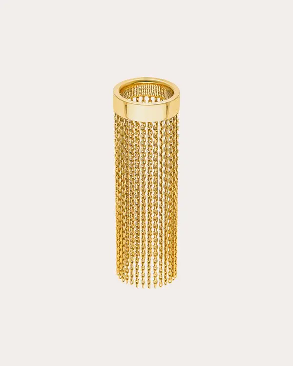 GUZEMA 18k Gold Chainfall Ring - White Gold