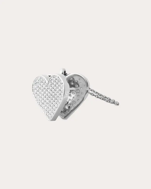 GUZEMA Diamond Heart Locket Necklace