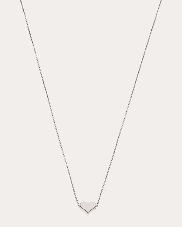 GUZEMA 18k White Gold Heart Pendant Necklace 18k Gold